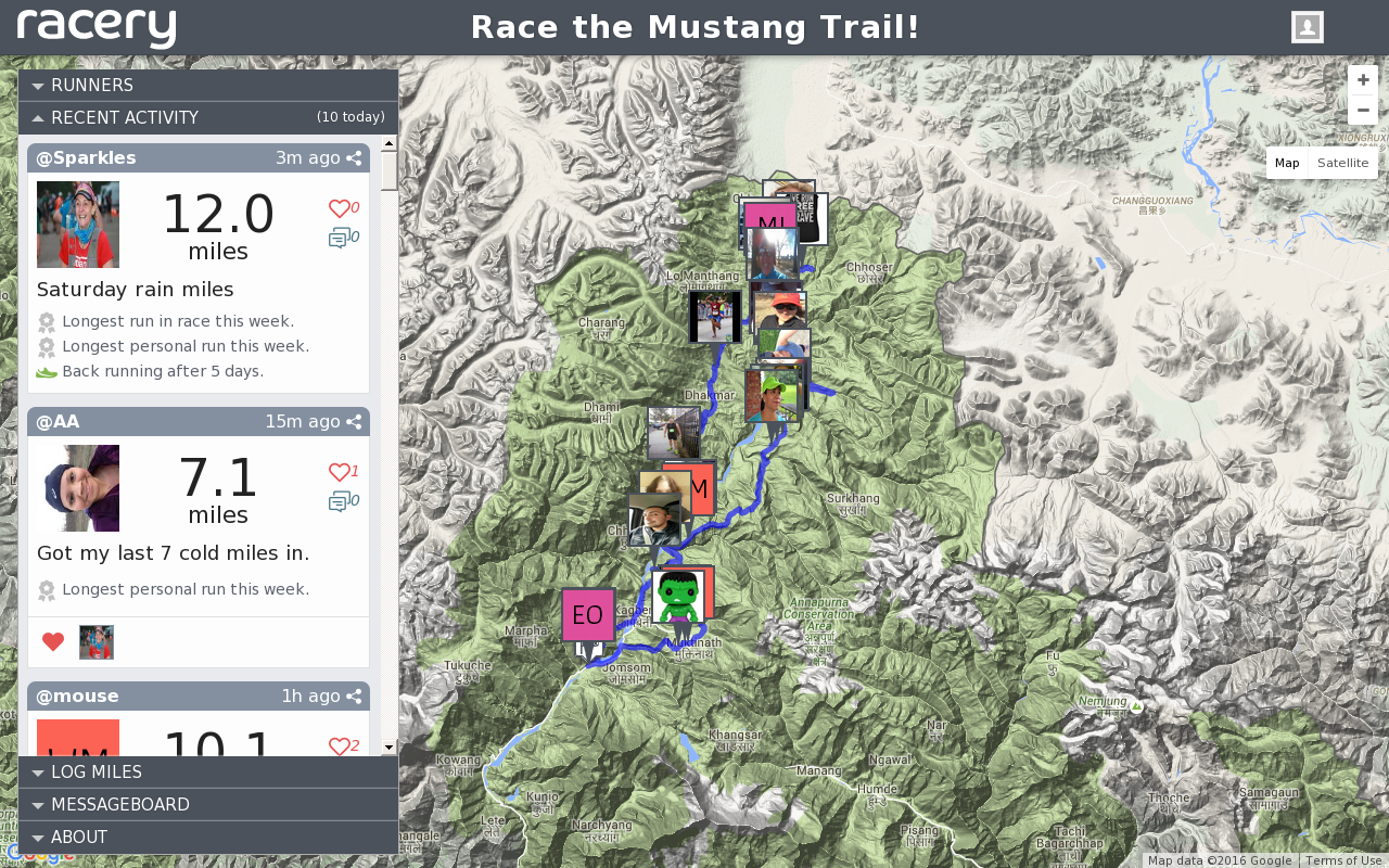 Race the Mustang Trail! powered by Racery